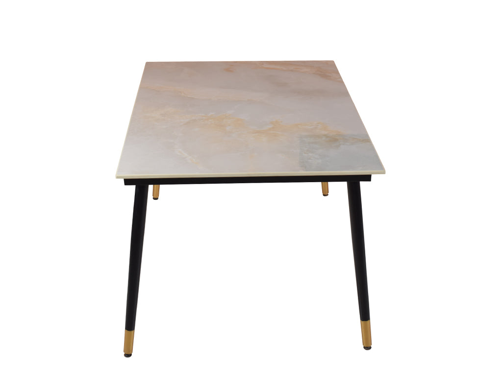 Zahra Marble Dining Table With Powder Coated Metal Frame – GetMyCouch